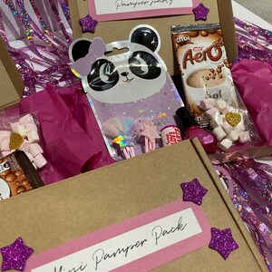 Mini Pamper Packs / Girls Party Boxes / Party Bags / Personalised ...