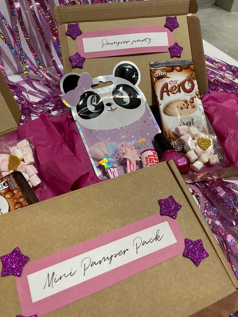 Mini Pamper Packs / Girls Party Boxes / Party Bags / | Etsy UK