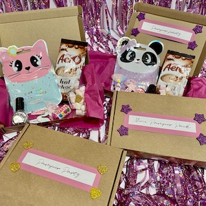 Mini Pamper Packs / Girls Party Boxes / Party Bags / Personalised ...