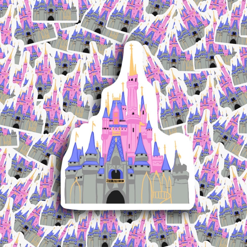 Disney Castle Sticker Cinderella's Castle Waterproof | Etsy