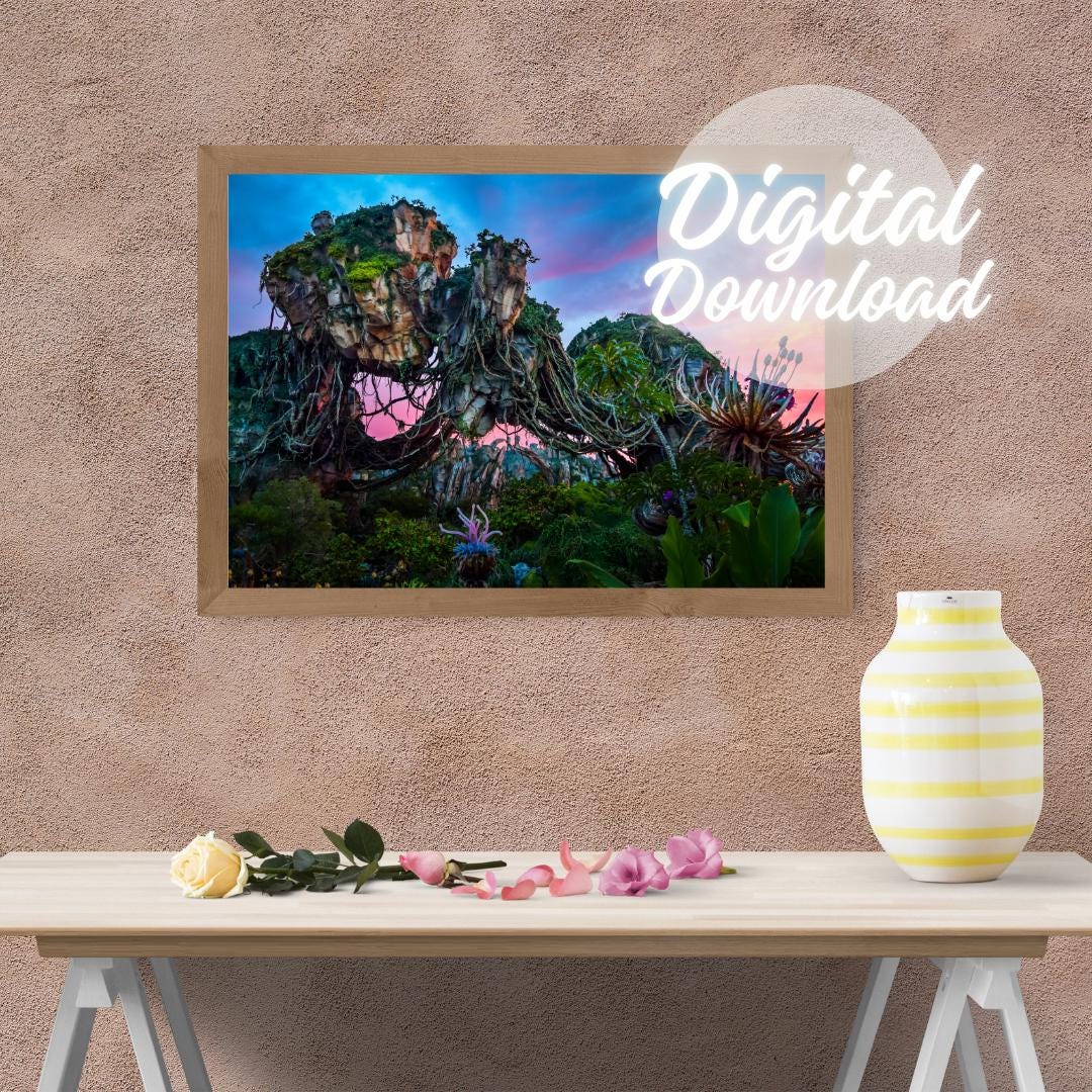 Pandora Floating Mountain Sunset Print | Avatar | Disney's Animal ...