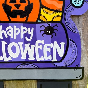 Happy Halloween Door Hanger/happy Halloween Door Decor/halloween Door ...