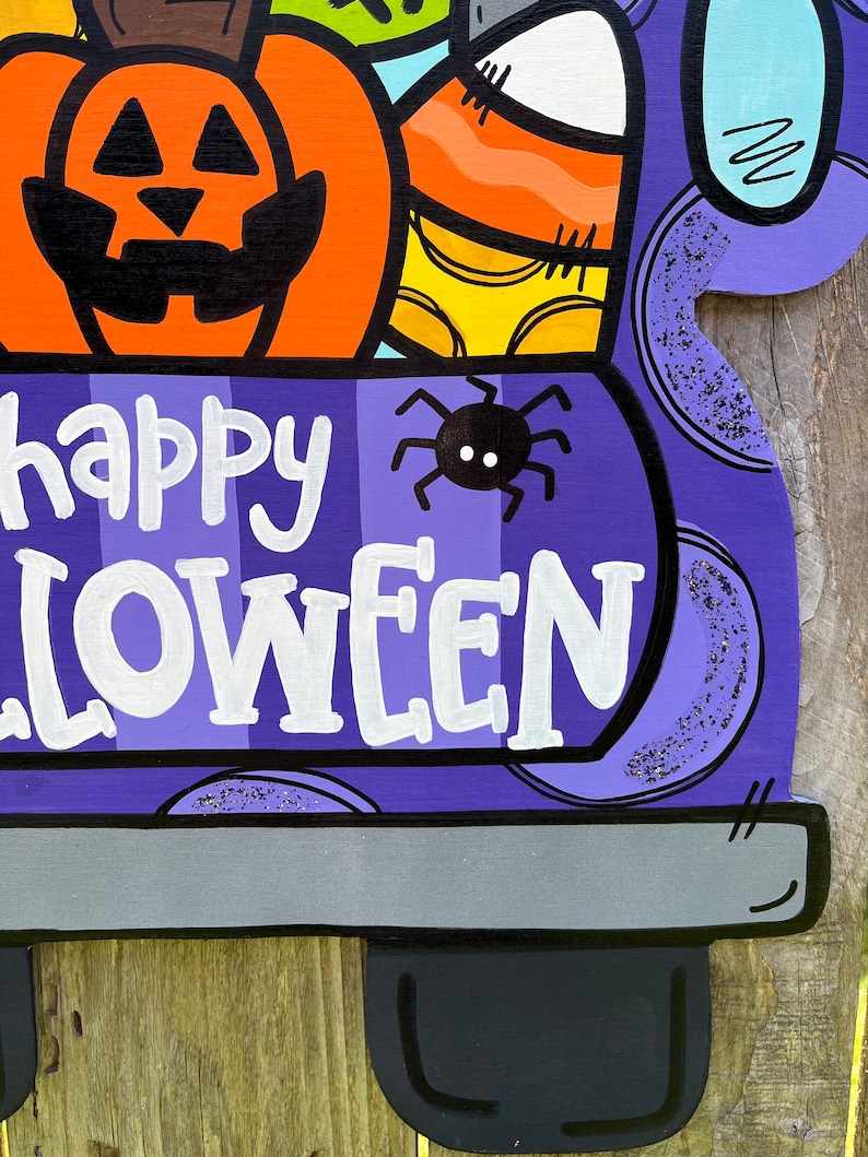 Happy Halloween Door Hanger/happy Halloween Door - Etsy