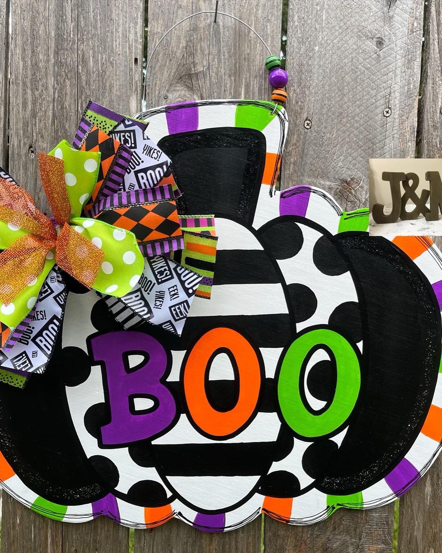 BOO Pumpkin Door Hanger / BOO Pumpkin Door Decor / Pumpkin Door Hanger ...