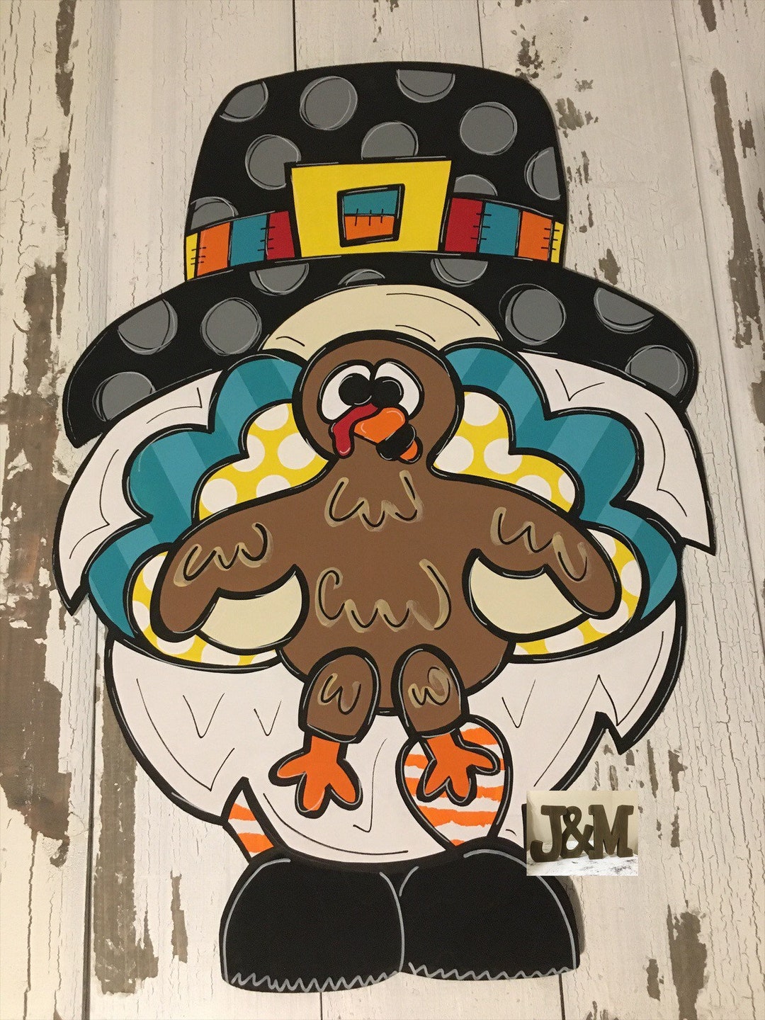 Gnome With Turkey Door Hanger, Gnome With Turkey Door Decor, Fall Door ...