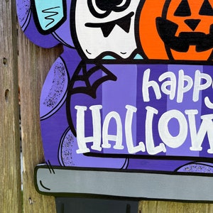 Happy Halloween Door Hanger/happy Halloween Door Decor/halloween Door ...