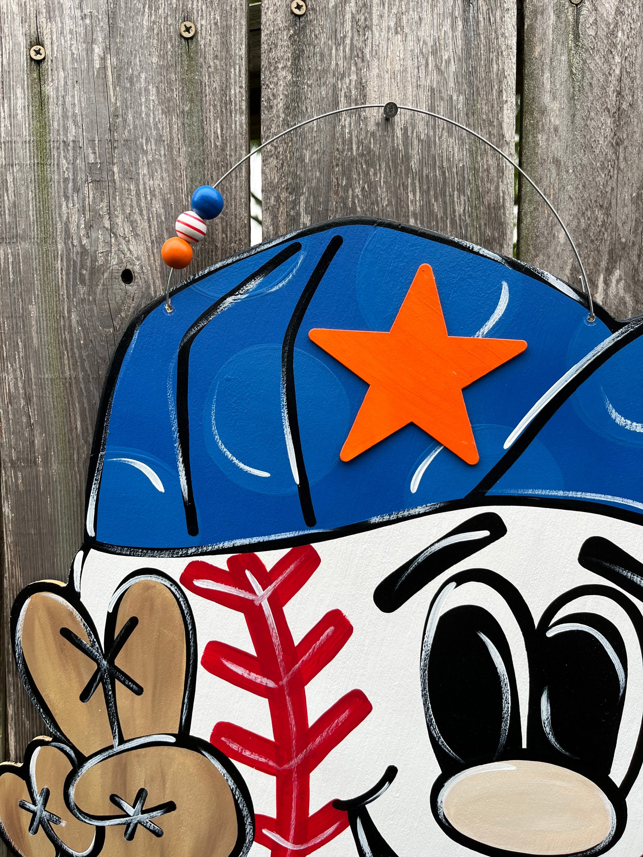 Baseball Ribbon Legs Door Hanger / Baseball Ribbon Legs Door Decor ...