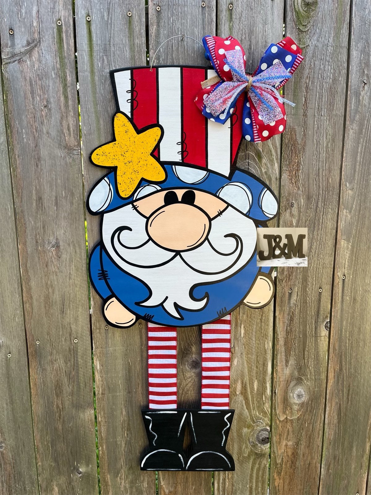 Uncle Sam Ribbon Legs Door Hanger / Uncle Sam Ribbon Legs Door Decor ...
