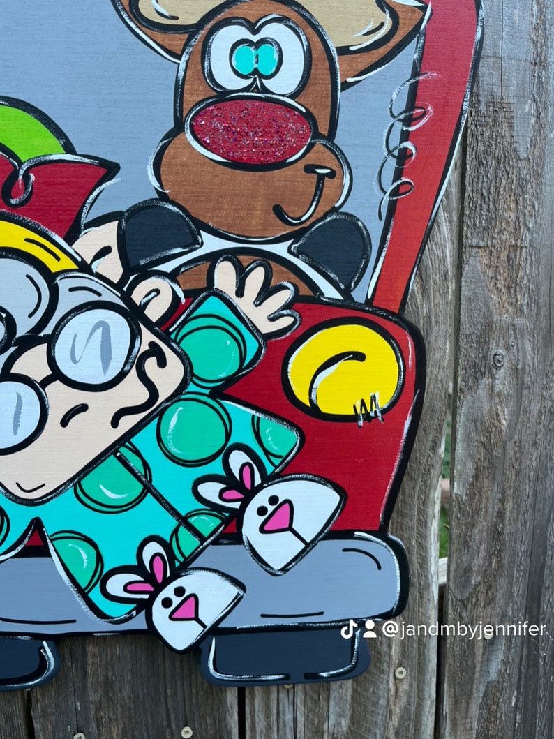 Grandma Got Ran Over by a Reindeer Door Hanger - Etsy