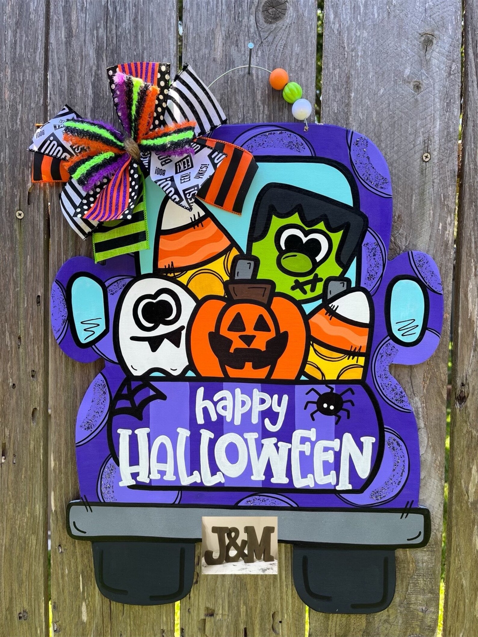 Happy Halloween Door Hanger/happy Halloween Door - Etsy