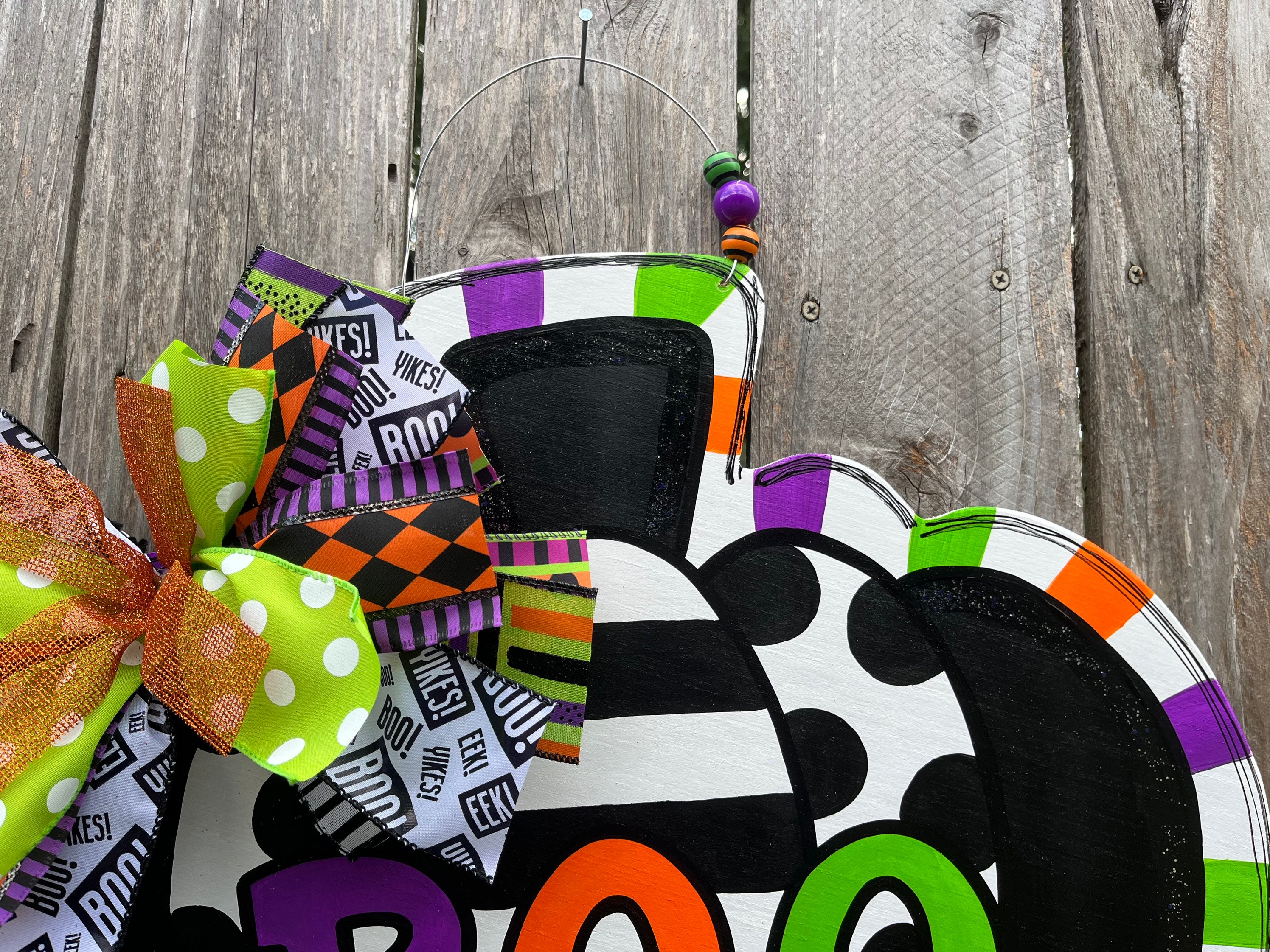 BOO Pumpkin Door Hanger / BOO Pumpkin Door Decor / Pumpkin Door Hanger ...