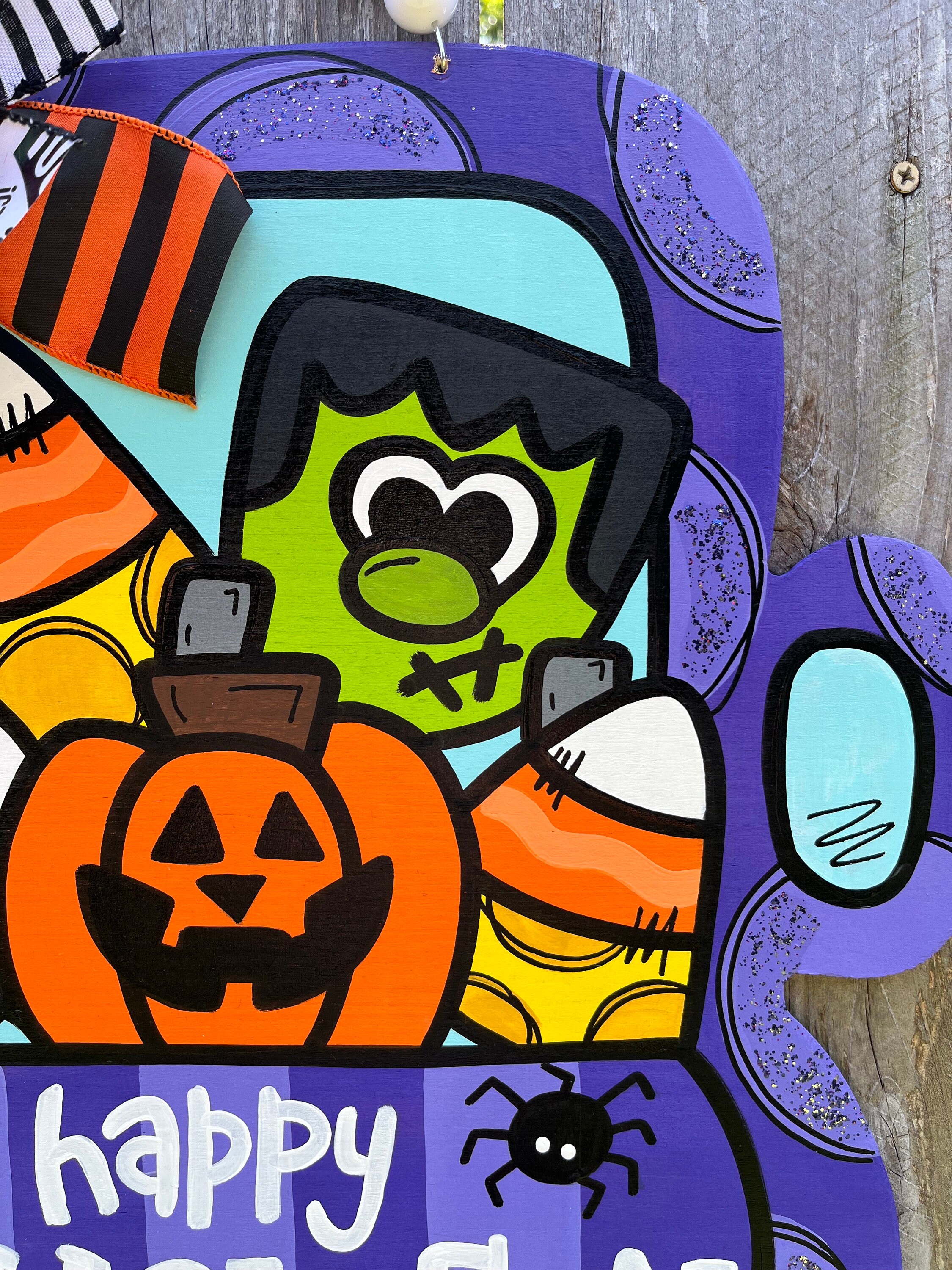 Happy Halloween Door Hanger/happy Halloween Door Decor/halloween Door ...