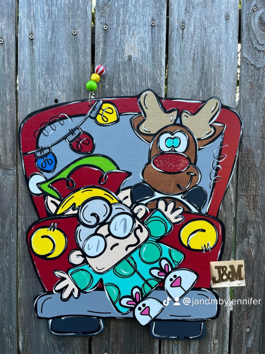 Grandma Got Ran Over by a Reindeer Door Hanger - Etsy