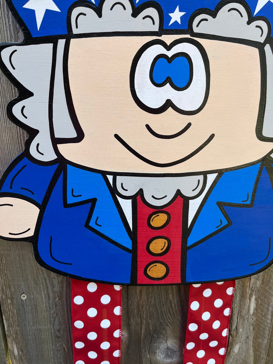 Uncle Sam Door Hanger / Uncle Sam Door Decor / Ribbon Legs / | Etsy