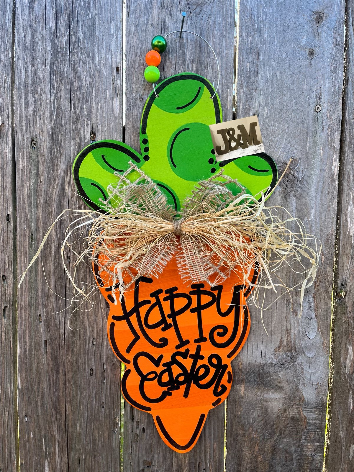 Happy Easter Carrot Door Hanger - Etsy