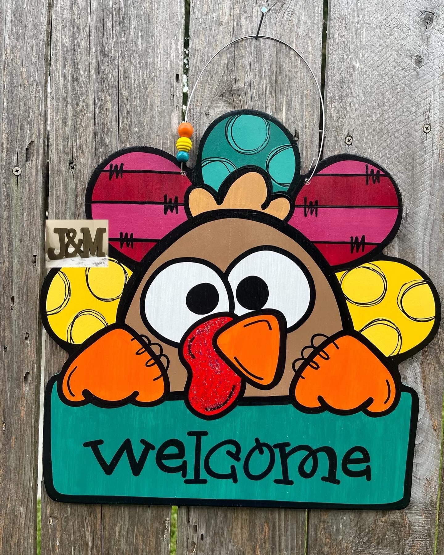 Turkey Welcome Door Hanger / Turkey Welcome Door Decor / - Etsy