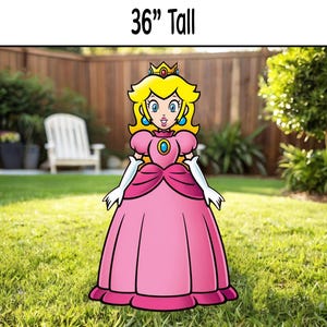 Princess Peach Party Prop: Printable Cutout Standee (digital Download ...