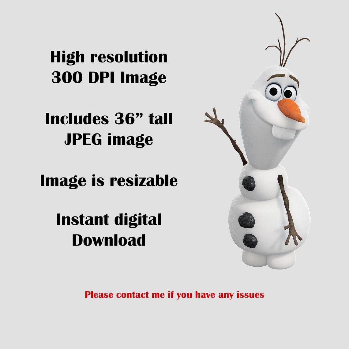 Olaf Frozen Birthday Cutout Prop: Party Decor (digital Download) - Etsy