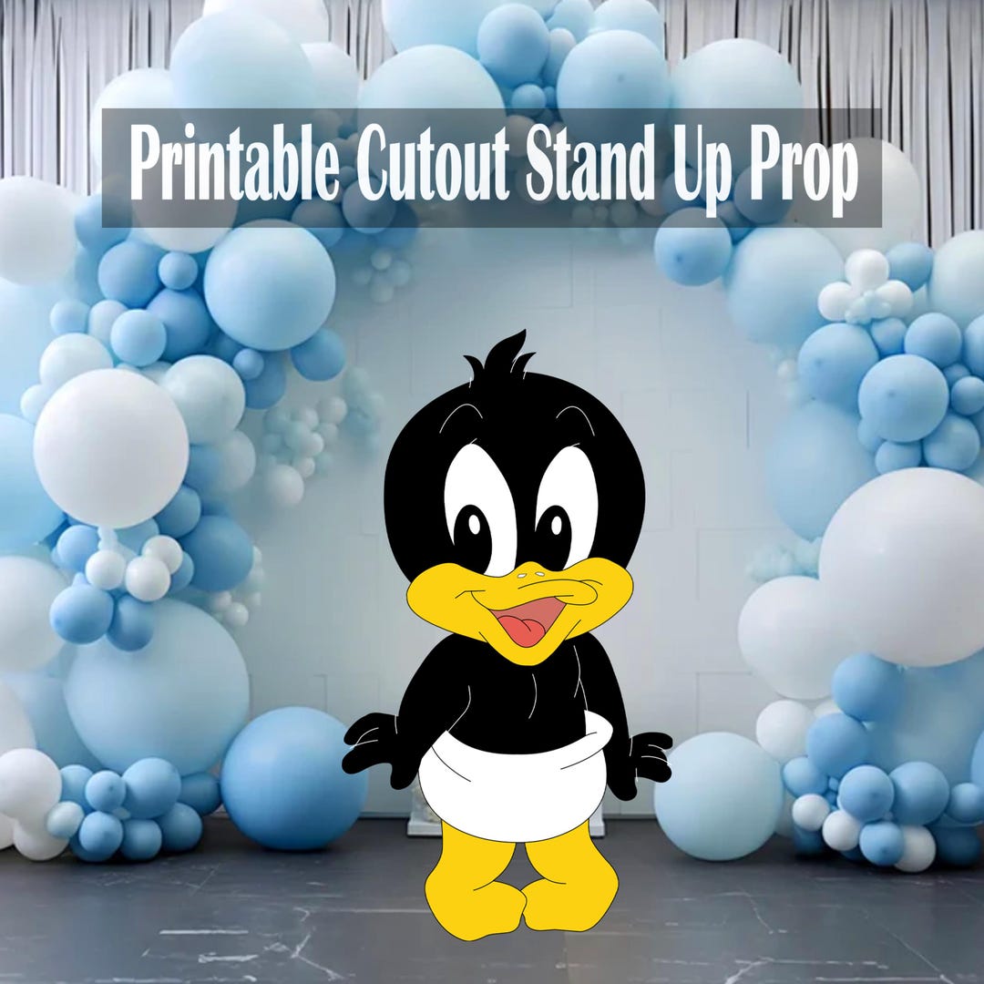 Baby Daffy Duck Cutout Prop: Looney Tunes Party Decor (digital Download ...