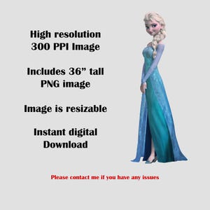 Elsa Birthday Printable Cutout Prop, Frozen Party Birthday Party Decor ...