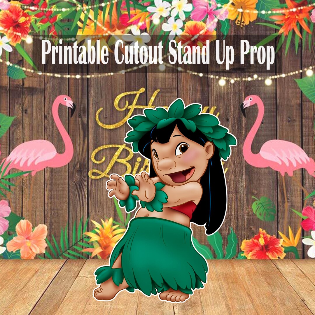 Lilo Printable Prop Standee, Lilo and Stitch Stand up Birthday Stand up ...