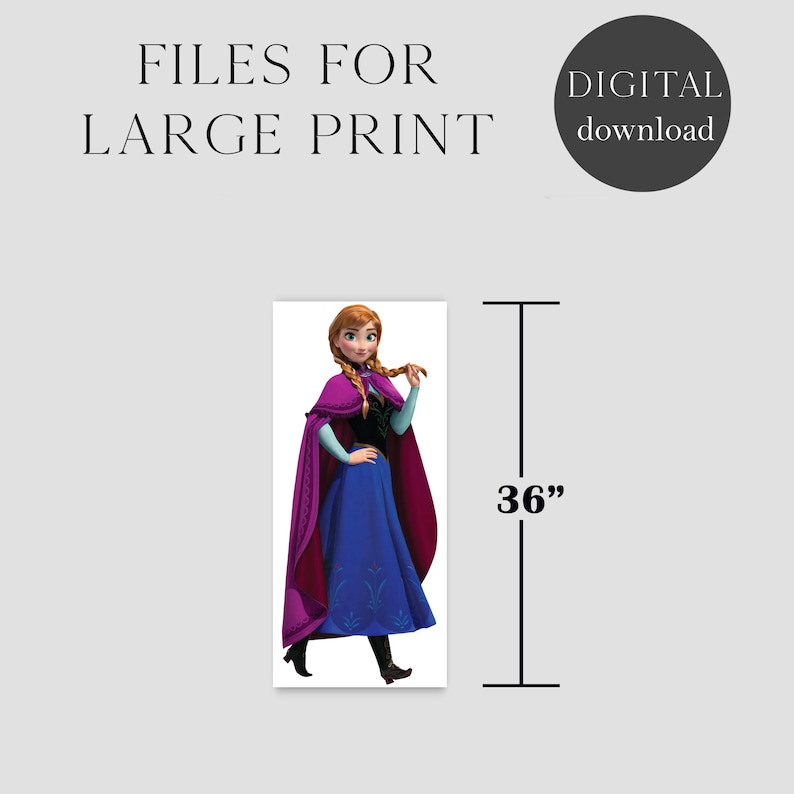 Frozen Birthday Party Decor: Anna, Elsa, Olaf Cutout Props (digital Download) - Etsy