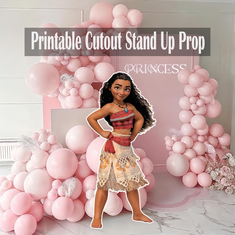 Moana Party Prop: Birthday Standee Decoration (digital Download) - Etsy