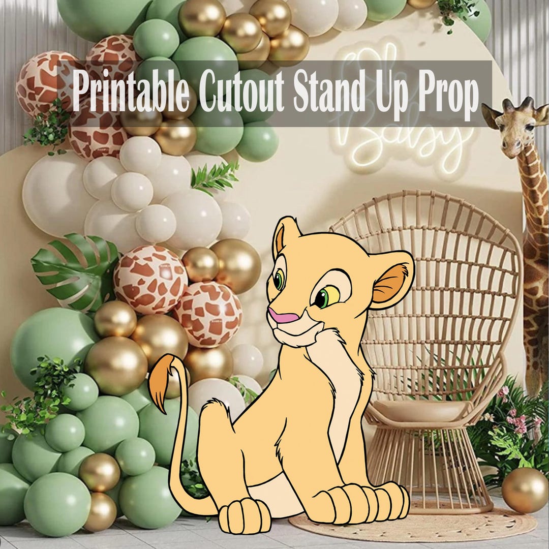 Nala Birthday Party Printable Prop, Lion King Stand up Birthday Stand ...