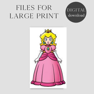 Princess Peach Party Prop: Printable Cutout Standee (digital Download ...