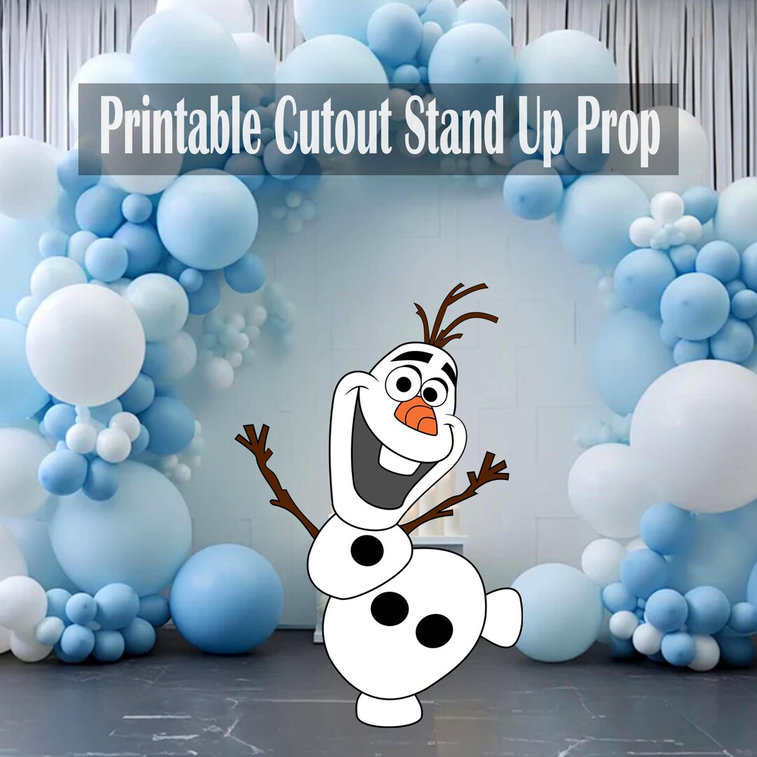 Olaf Frozen Birthday Printable Cutout Prop, Frozen Party Birthday, Baby ...