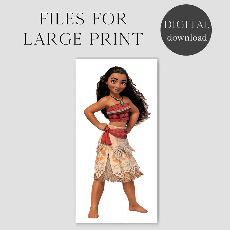Moana Party Prop: Birthday Standee Decoration (digital Download) - Etsy