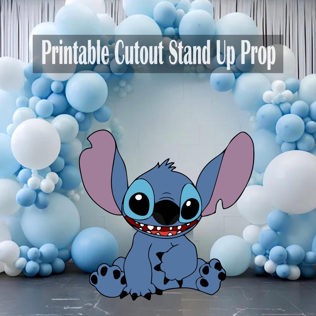 Stitch Sitting Birthday Party Printable Prop, Lilo Stitch Stand up ...