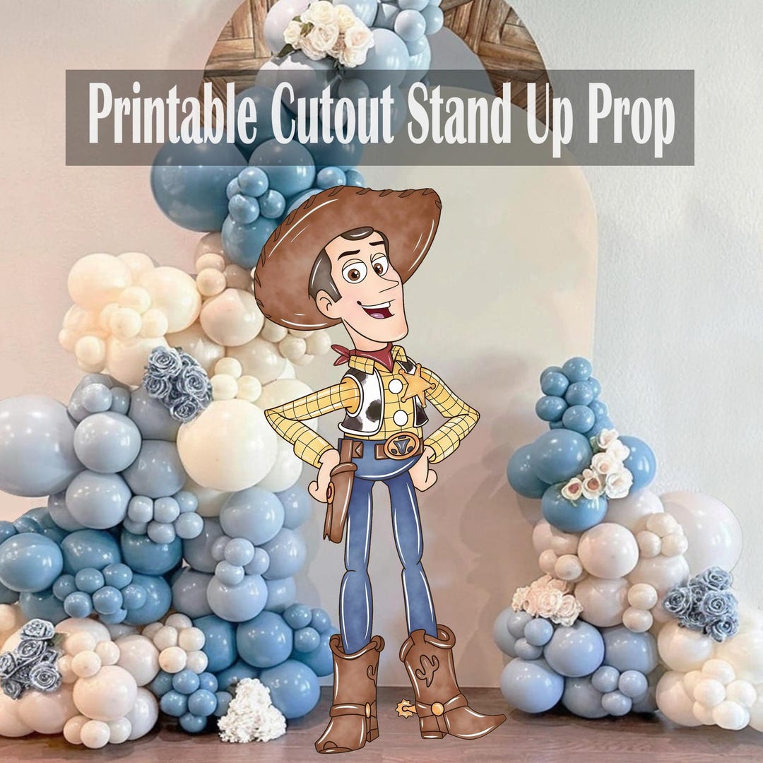 Toy Story Woody Standee Prop: Birthday Party Decor (digital Download ...