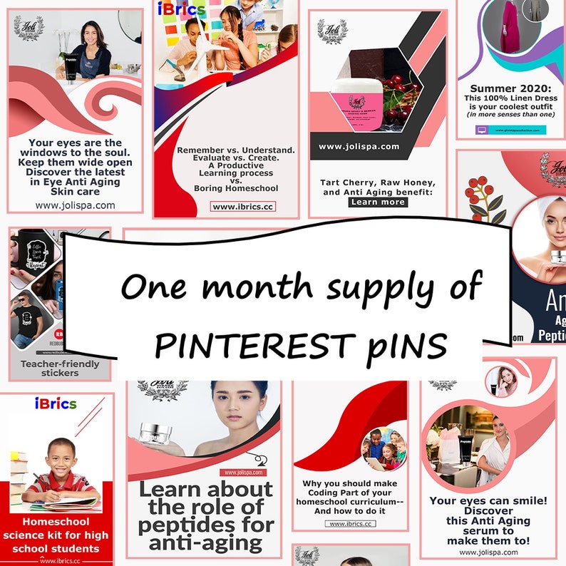 60 Pinterest Pin Bundle. This is Enough for on Whole Month. - Etsy