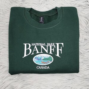 Embroidered Banff Canada Crewneck: National Park Apparel - Etsy
