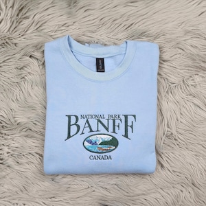 Embroidered Banff Canada Crewneck: National Park Apparel - Etsy