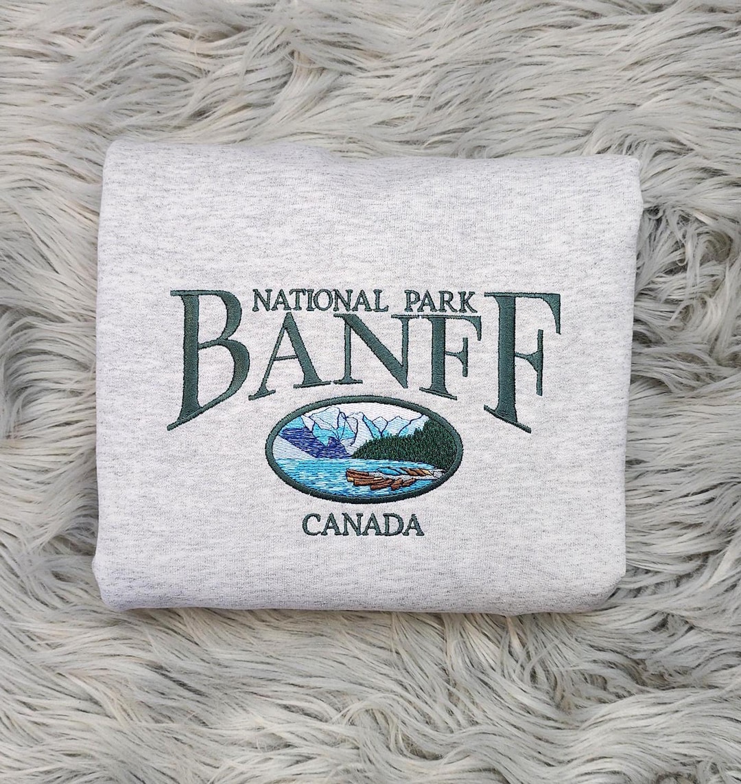 Embroidered Banff Canada Crewneck: National Park Apparel - Etsy