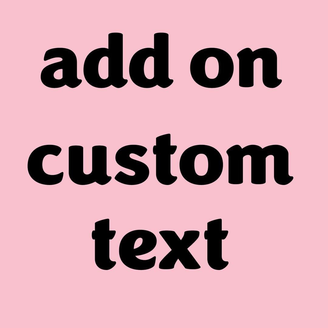 Custom Text - Add on Option - Custom Embroidery. - Etsy