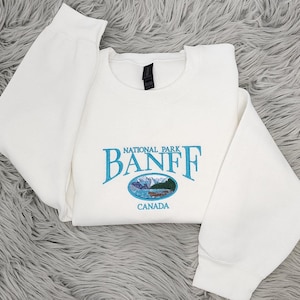 Embroidered Banff Canada Crewneck: National Park Apparel - Etsy