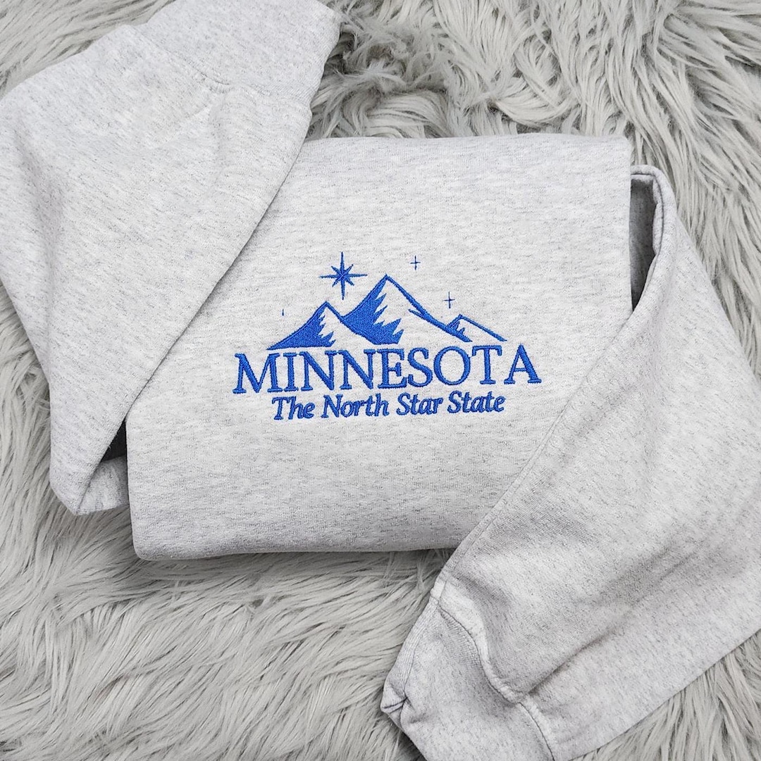 Minnesota Embroidered Crewneck: the North Star State Sweatshirt - Etsy