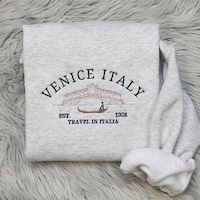 Venice Italy Embroidered Sweatshirt: Italian Travel Souvenir - Etsy