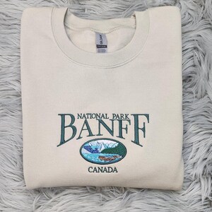 Embroidered Banff Canada Crewneck: National Park Apparel - Etsy