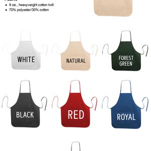 Personalized Embroidered Apron: Custom Name or Text Gift - Etsy