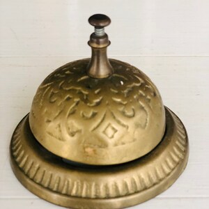 Vintage Brass Concierge Desk Bell - Etsy