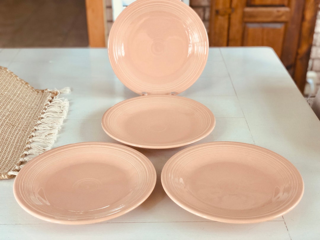 Vintage Fiesta Dinner Plates set of 4 Peachy-pink Color - Etsy