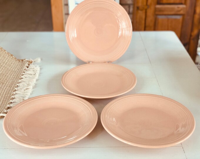 Vintage Fiesta Dinner Plates (set of 4) Peachy-pink Color - Etsy