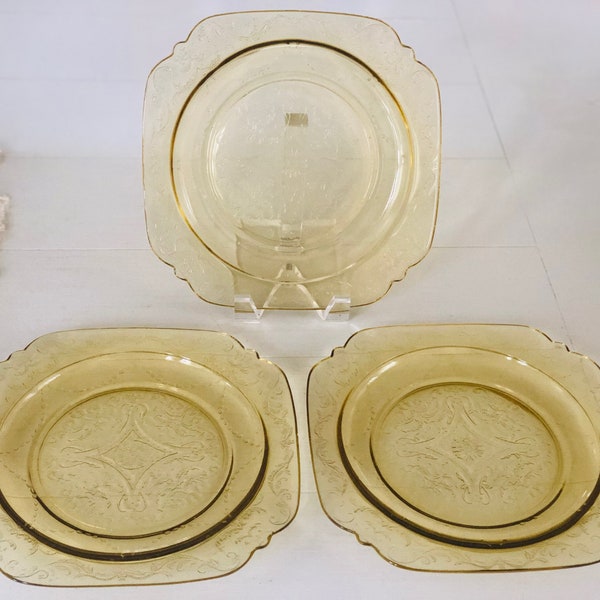 Yellow Glass Plate - Etsy