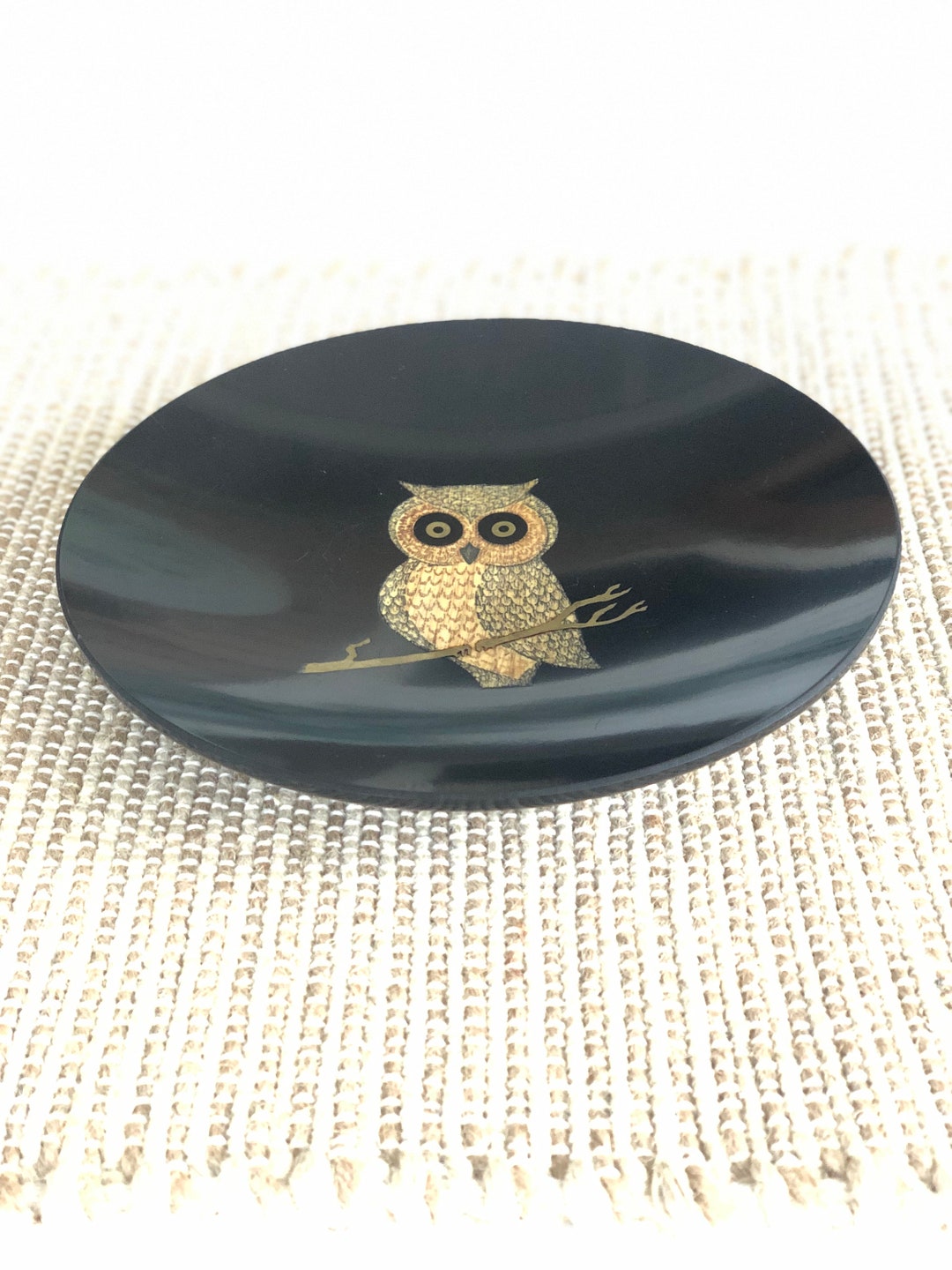 Retro Vintage Plastic Owl Plate Made in California USA - Etsy