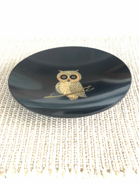 Retro Vintage Plastic Owl Plate Made in California USA - Etsy