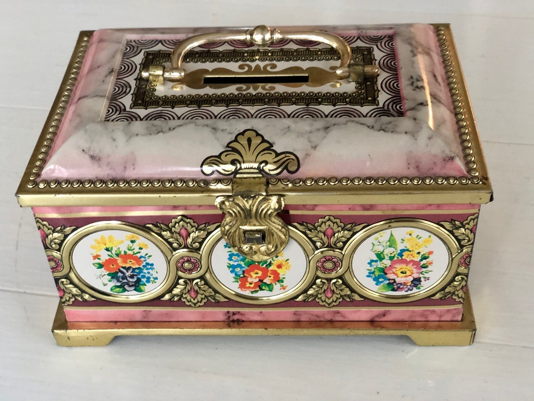 Vintage Tin Box Bank (made in England) - Etsy